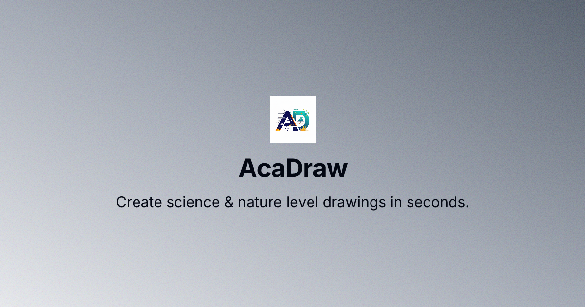 AcaDraw - AI Science Drawing Tool | Create Scientific Illustrations in ...